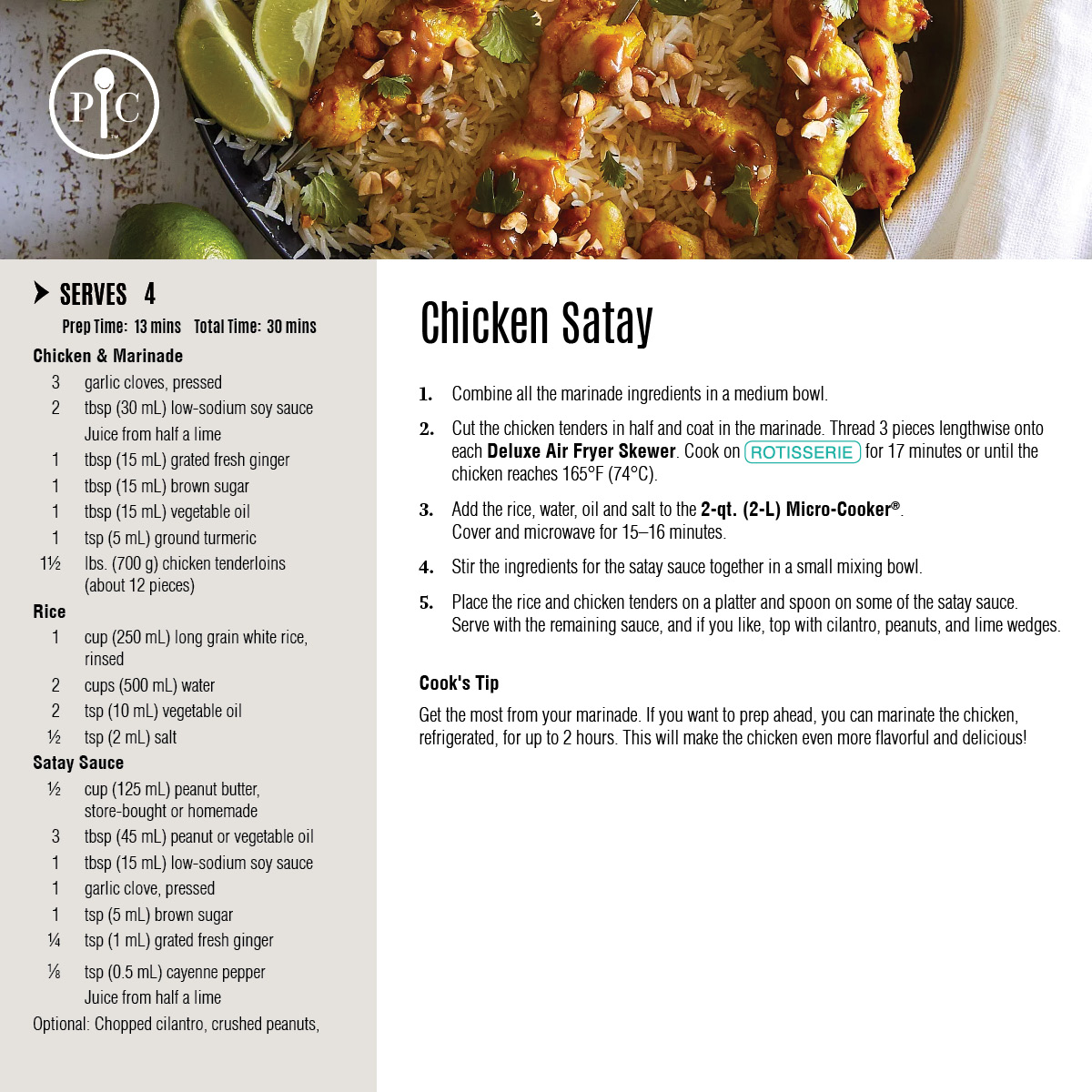 Recipe – Chicken Satay – Cooking with Danielle
